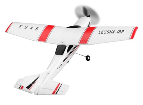 WLtoys XK F949S Cessna-182 500mm Wingspan 2.4GHz 3CH 6-Axis Gyro Remote Control Airplane with RC Transmitter & Lithium Battery - RTF RC Airplane Toy Vehicle for Adults (HELIDIRECT)