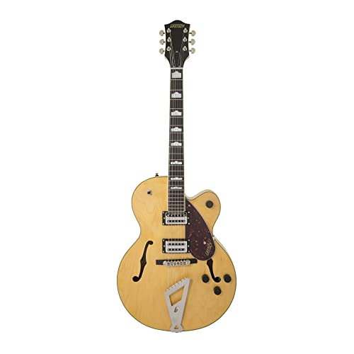 Gretsch G2420 Streamliner Hollow Body 6-String Electric Guitar with Chromatic II Tailpiece, Broad'Tron Pickups, and Laurel Fingerboard (Right-Handed, Village Amber)