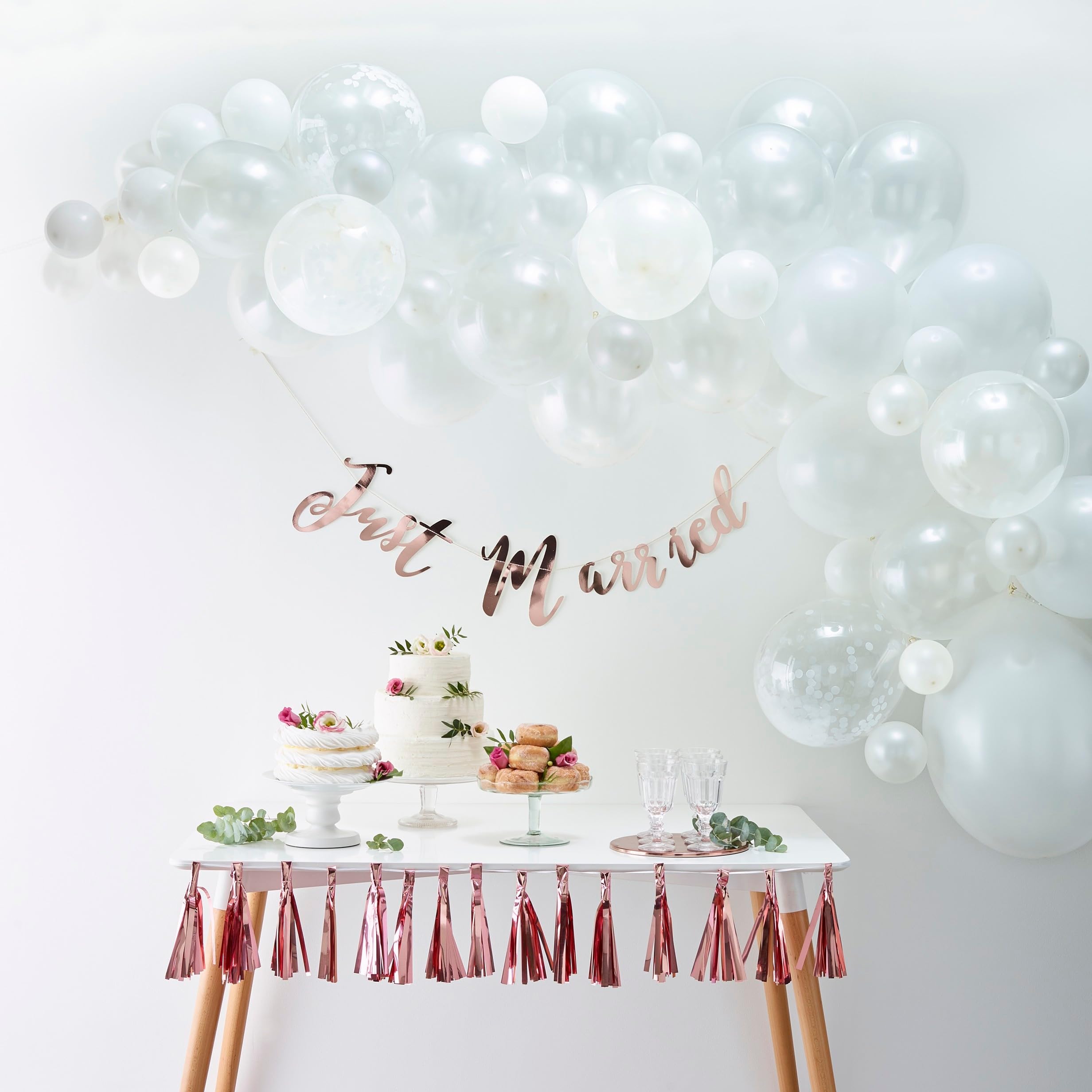 Ginger Ray White DIY Balloon Arch Kit Party Decorations 70 Assorted Pack