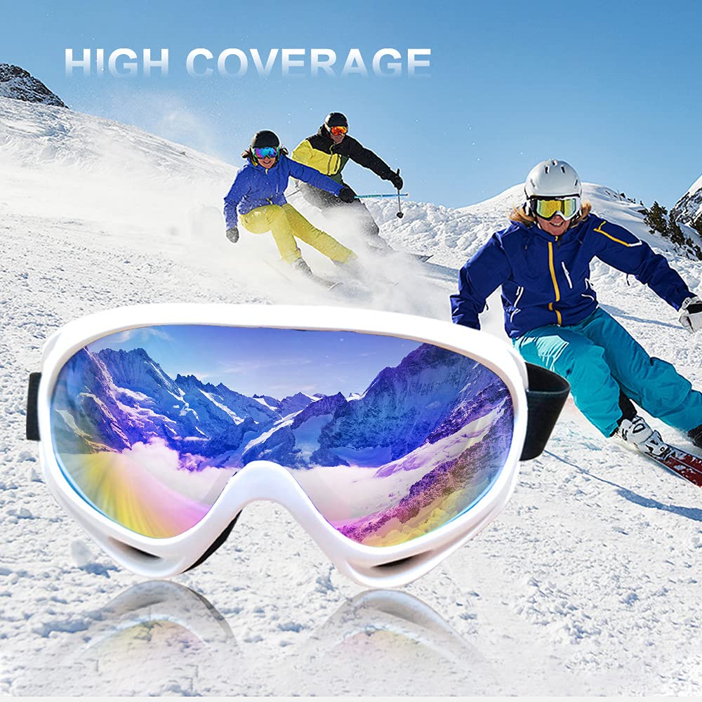 Histure Ski Snowboard Goggles UV Protection Anti Fog Snow Goggles for Men Women Youth