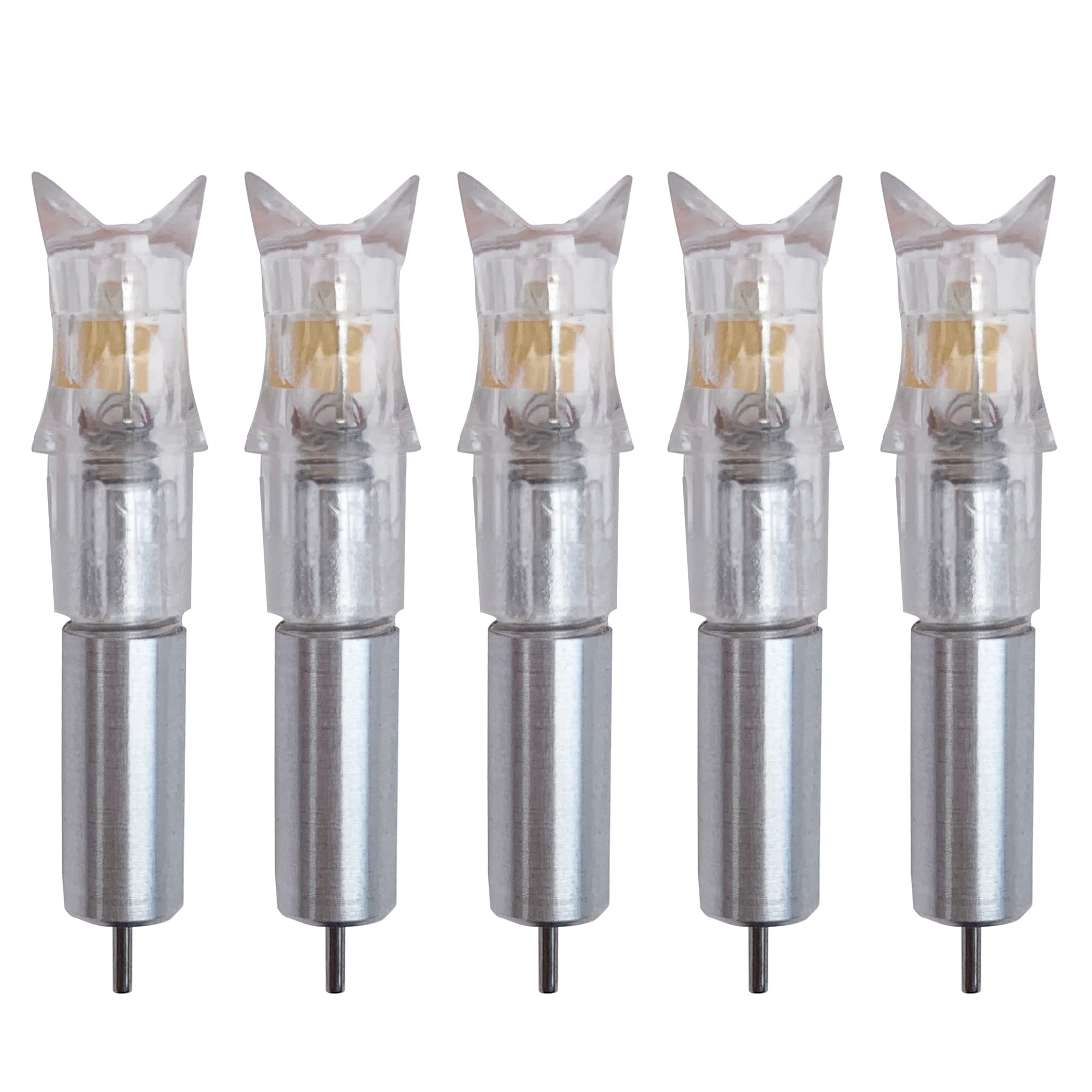 Lighted Nocks for Crossbow Arrow Bolts (Pack of 5), Crescent LED Crossbolts End .300" Inside Diameter for Archery Hunting (Blue)