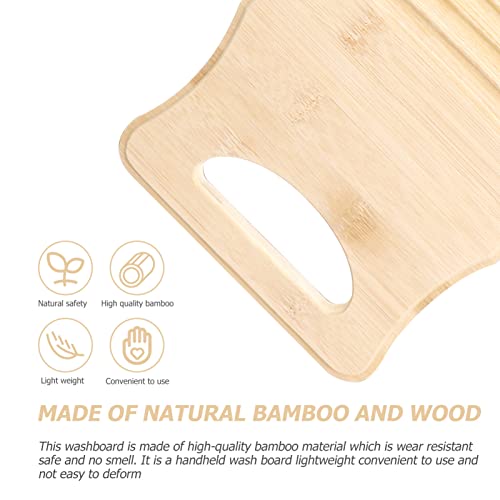 Washboard Bamboo Washboard 50x18x1.8cm Wash Board For Hand Washing Cloths Washboard For Laundry Hand Wash Board Clothes Washing Tool for Home Washboard Wood Washboard