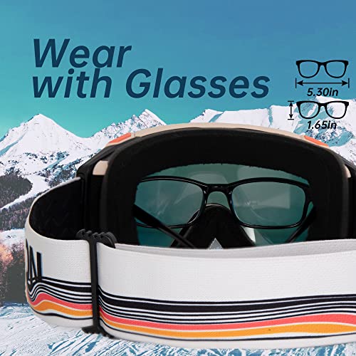 GLAMVILLA Ski Goggles plus Interchangeable Lenses