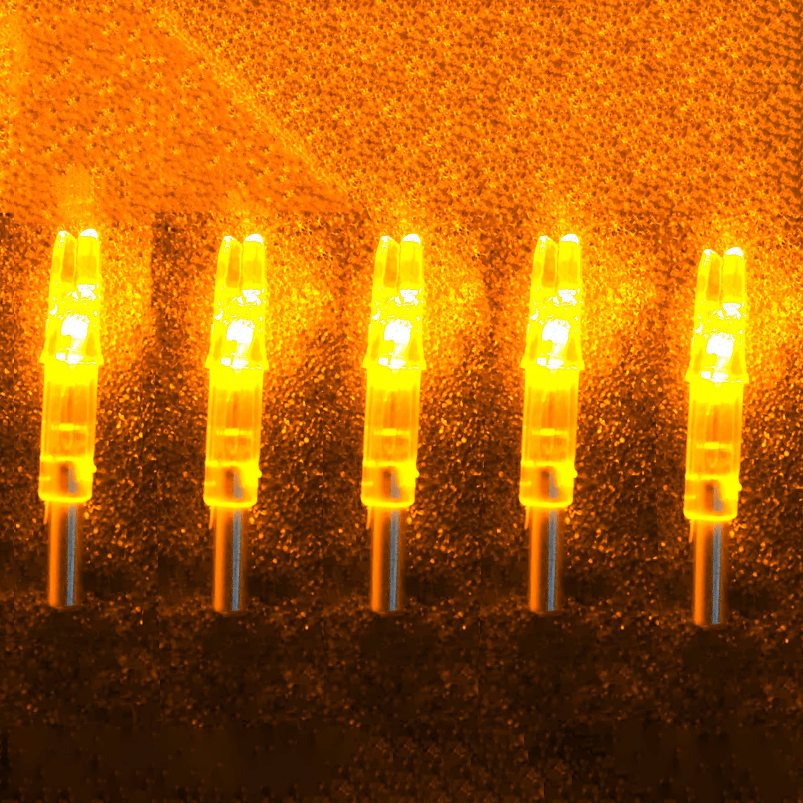 Lighted Nocks for Arrows, Crossbow Bolts (Pack of 12 with Case), 0.244"/ 6.2 mm Inside Diameter LED Archery Hunting (Yellow)