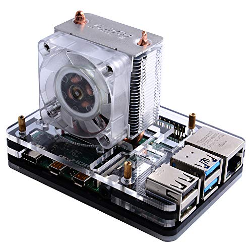 GeeekPi Case with ICE Tower Cooler for Raspberry Pi 4, Pi 4 Case with Fan and Aluminum Heatsink for Raspberry Pi 4 Model B