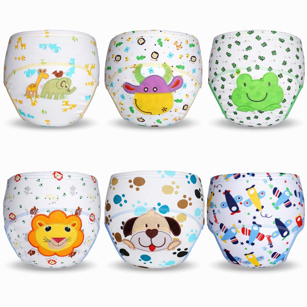 HaimoBurg 3 Pack Baby Toddler Potty Training Pants Reusable Underwears Diapers
