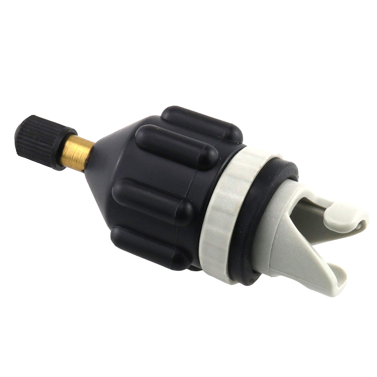 HJ Garden 1pcs Inflatable Boat SUP Pump Adaptor Air Pump Converter Kayak Valve Adapter with Air Valve Attachment, Black