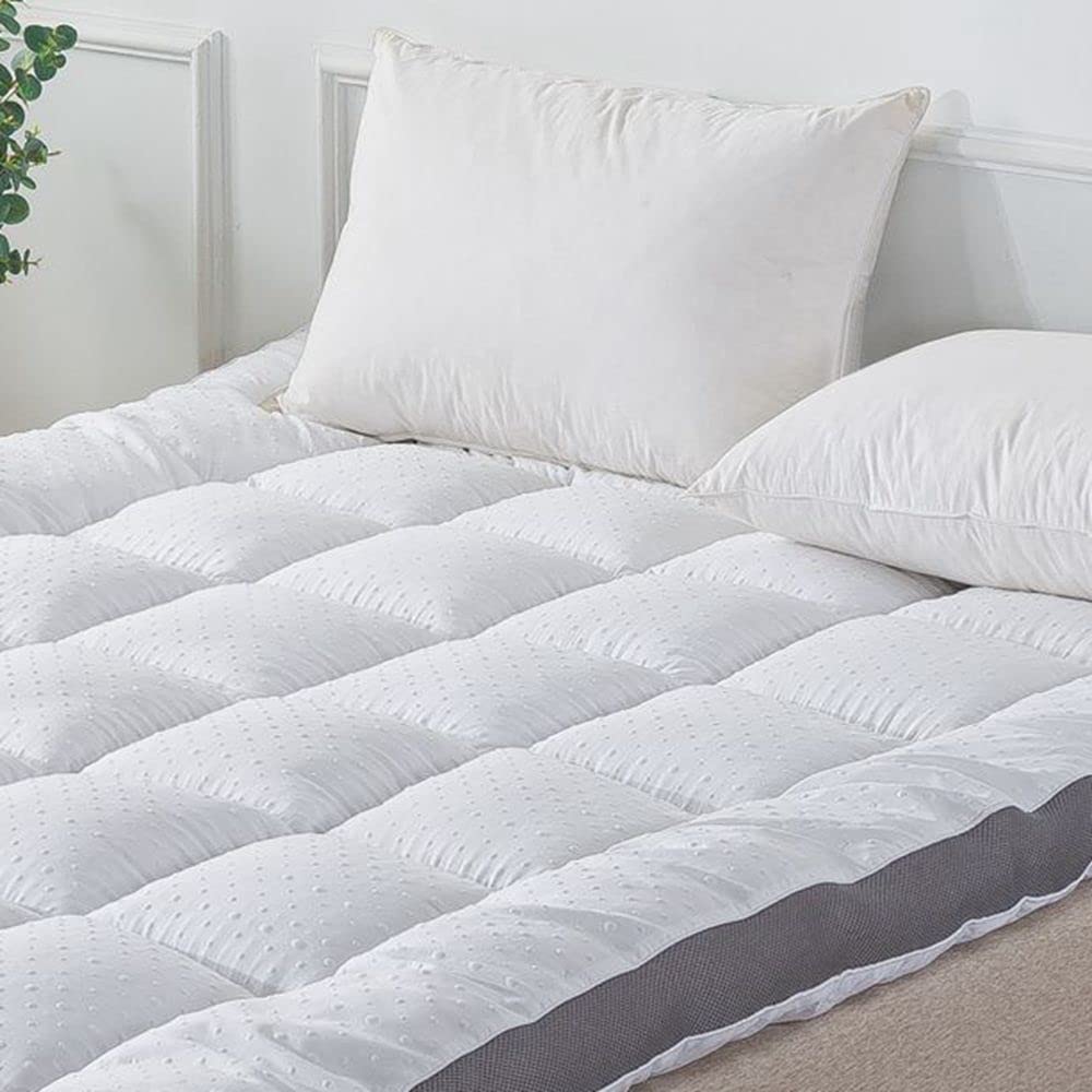 YZ HOMTEX Mattress Topper Mattress Pad Protector - Quality Plush Luxury Down Alternative Pillow Top - 3inch Extra Thick Mattress Cover (Twin XL), White