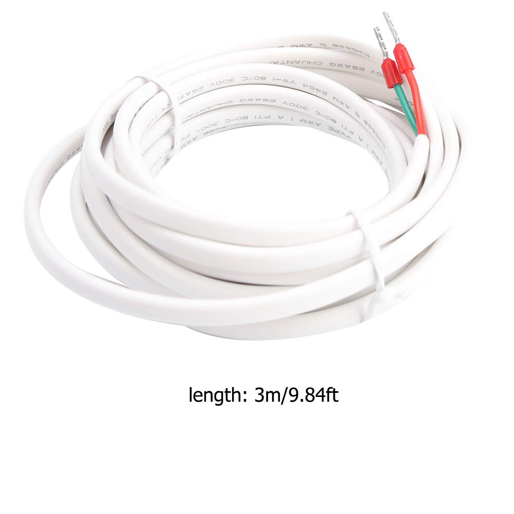 GLOGLOW Thermostat Sensor Probe Thermostat Electric Floor Heating Accessory Cable External Sensor Probe Accessories 3 Meters for Remotes & Thermostats