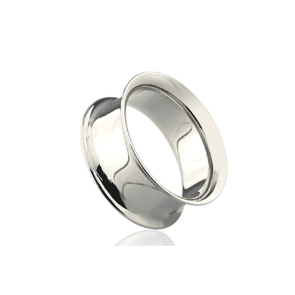 Freedom Fashion 316L Surgical Steel Double Flared Tunnel up to 2"(50mm) Plug (Sold by Pair) (1 3/8" (35mm))