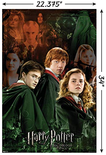 Trends International Harry Potter and the Half-Blood Prince - Trio Collage Wall Poster, 22.375" x 34", Premium Poster & Mount Bundle