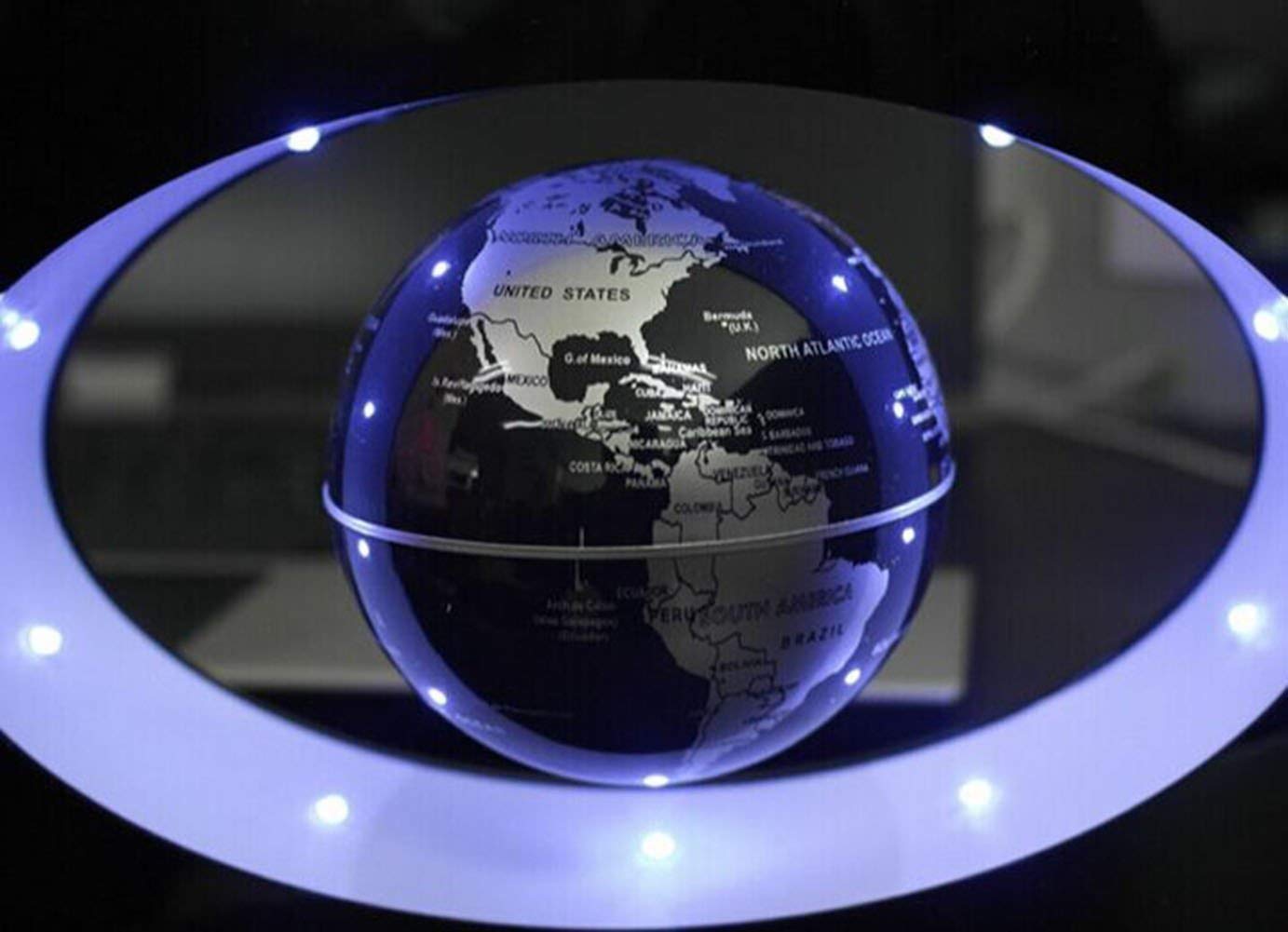FUZADEL Magnetic Levitation Floating Globe Levitating Globes Floating Desk Levitation Floating World Globe Magnetic World Map LED Night Light Globe Magnetic Levitation Globe Lamp (Valentines Gift)