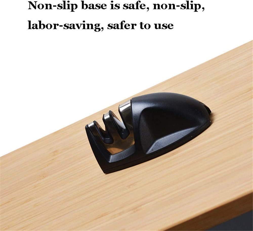 HUIXINLIANG Knife Sharpener, Professional Kitchen Chef 2 Slot Design, Easy Sharpening, Slip Resistant Grip, Safely Sharp