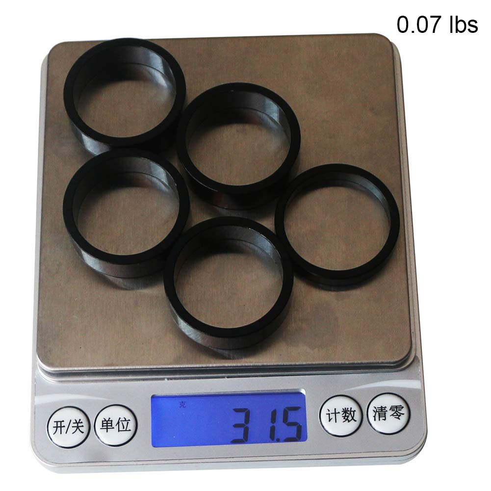 GANOPPER 5PCS Aluminium Alloy Bike Stem Headset Spacers Fork Washer Fit for MTB BMX Mountain Bike Road Bikes