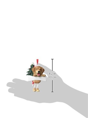 Golden Retriever Ornament with Unique "Dangling Legs" Hand Painted and Easily Personalized Christmas Ornament