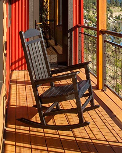 POLYWOOD R100BL Presidential Rocking Chair, Black