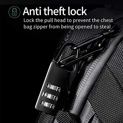 OZUKO Men Chest Crossbody Bags Waterproof Sports Shoulder Fashion Usb Multifunctional Sling Bag (Black)