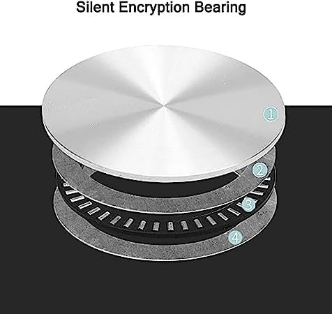Generic Contemporary Glass Lazy Susan Turntable 60/70/80/90/100cm Transparent Dining Table Serving Tray Counter Top Turntable, Heavy Duty, Silent, Easy To Clean (Color : Clear, Size : 60 cm (24 in)