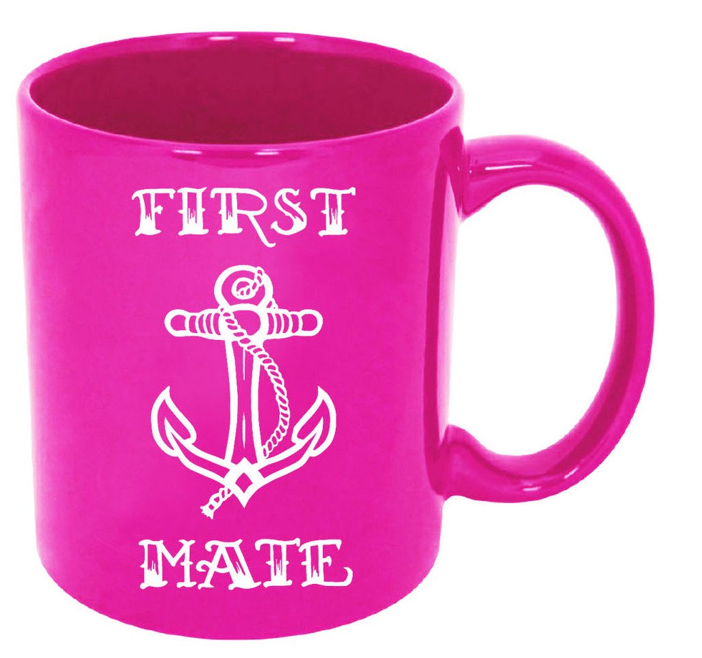 Funny Guy Mugs 1st Mate Ceramic Coffee Mug - 11oz - Ideal Funny Coffee Mug for Women and Men - Hilarious Novelty Coffee Cup with Witty Sayings