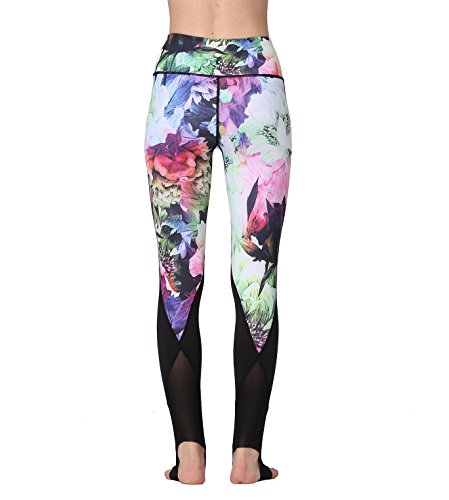 tom+alice Stretch Printed Yoga Pants for Women Girl Solid Color High Waisted Athletic Outdoor Golf Leggings