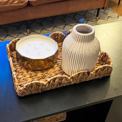 Water Hand-Woven Rectangular Storage Basket Storage Basket Storage Basket Indoor and Outdoor Goods Tray Decorative Baskets