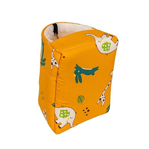 Soft Hamster Hammock Bed Playing Hamster DEN Sleeping Hanging Warm Bedding House Nest Toy for Small Pet Ferret Mouse Chinchilla Squirrel, Yellow