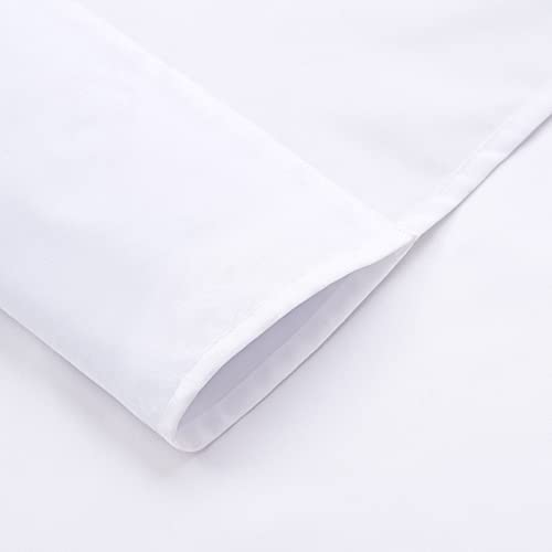 White Backdrop Curtain Polyester Backdrop for Wedding Party Baby Shower Birthday Photography Ceremony 5ft x 8ft 2 Panels