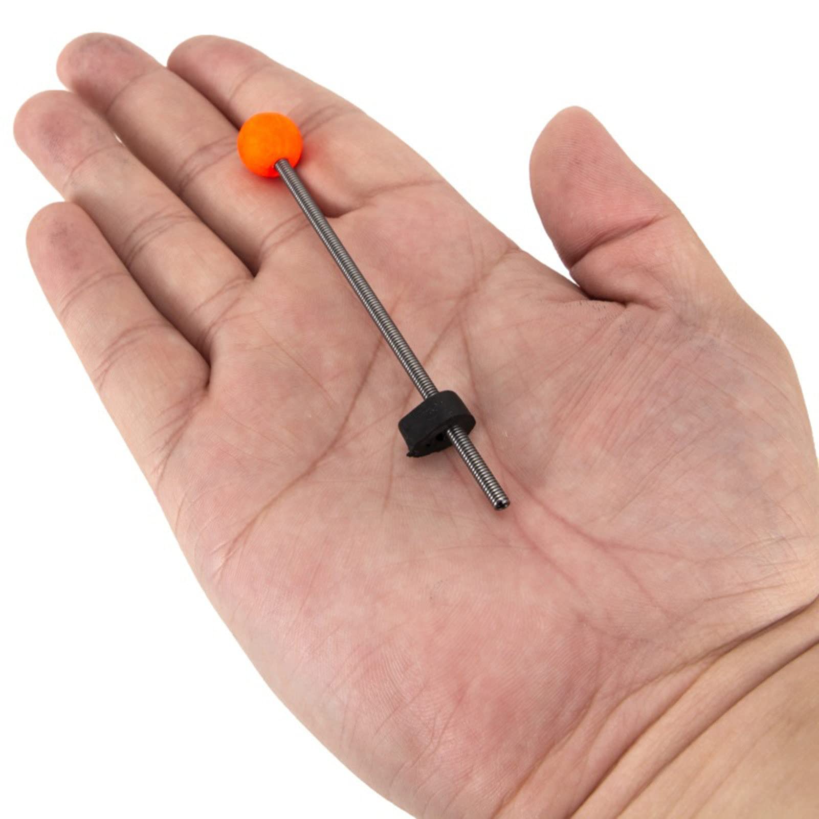 Hislaves Ice Fishing Tool,Winter Outdoor Ice Fishing Rod Tackle Tool with 5Pcs Large/Small Red Ball Spring