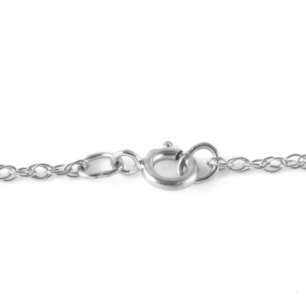 Galaxy Gold GG 14k 20" White Gold Necklace with Aquamarine Flower Pendant