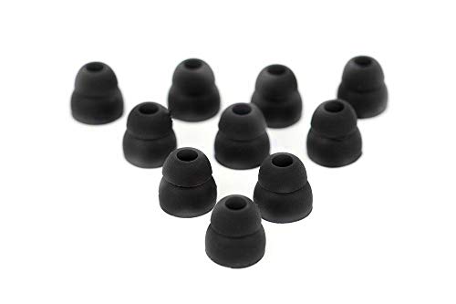 Toeasor Powerbeats 2 Replacement Earbuds Powerbeats3 Ear Buds Double Flange Silicone Ear Tips Compatible with Beat by Dr Dre Powerbeats 2 Powerbeats 3 in-Ear Earphones Earbuds (10pcs)