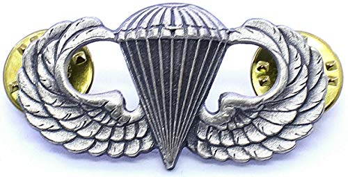 US ARMY Airborne Parachutist Paratrooper Jump Wings Insignia Pin Oxidized Badge
