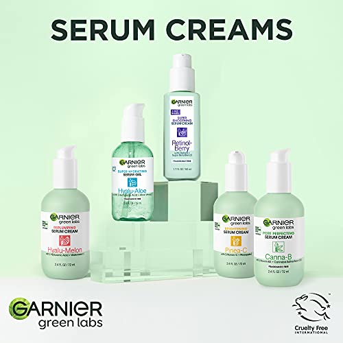 Garnier Green Labs Retinol-Berry Super Smoothing Night Serum Cream Moisturizer, 3-in-1 Retinol Serum, Night Cream, Eye Cream, 1 kit