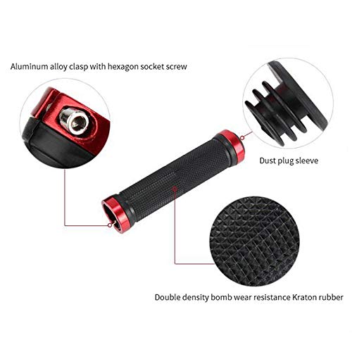 HAOZHAO 2pcs/1 Pair MTB Road Cycling Bicycle Handlebar Cover Grips Soft Rubber Anti-Slip Quality Bike Accessories Handle Grip Lock Bar (Color : Blue)