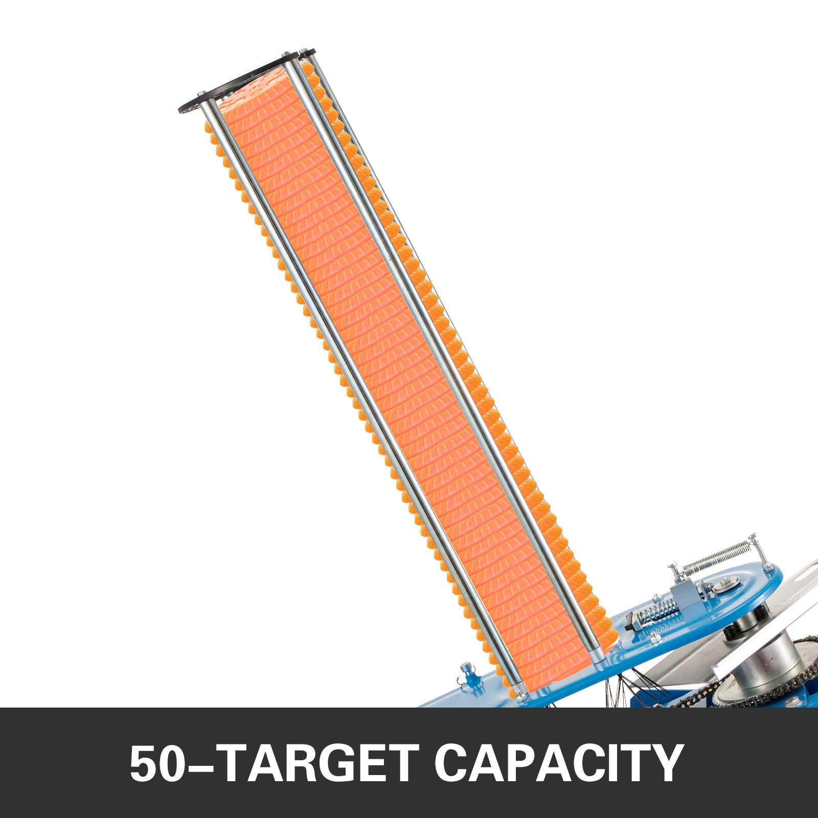 Happybuy Clay Pigeon Thrower 50 Clay Capacity Automatic Trap Machine Skeet Electronic Trap Thrower with Wheels
