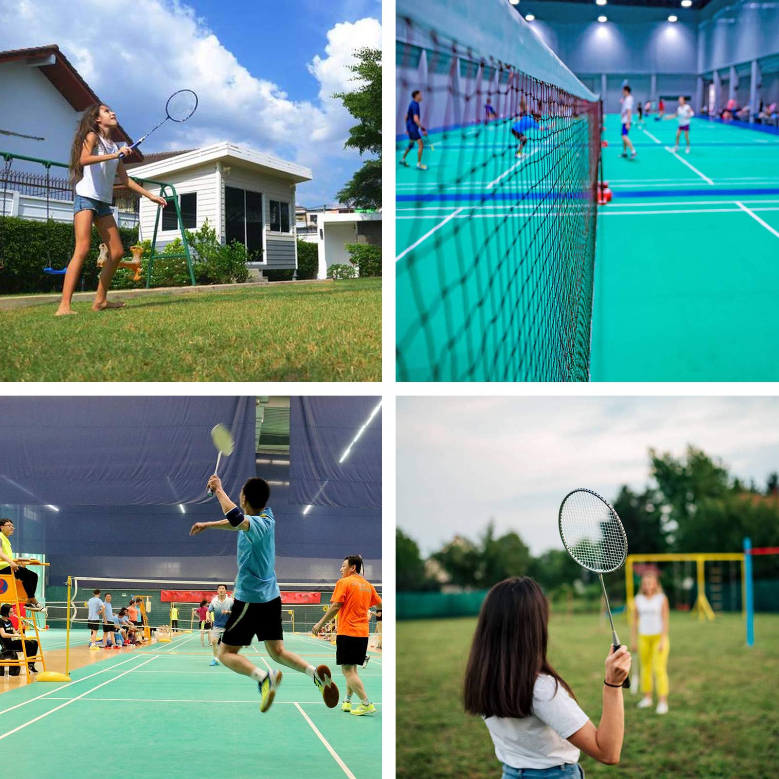 Glodwheat Badminton Net Sports Outdoor Indoor Fitness Badminton Pickleball Replacement Net for Backyard Beach Garden (20 FT x 2.5 FT)
