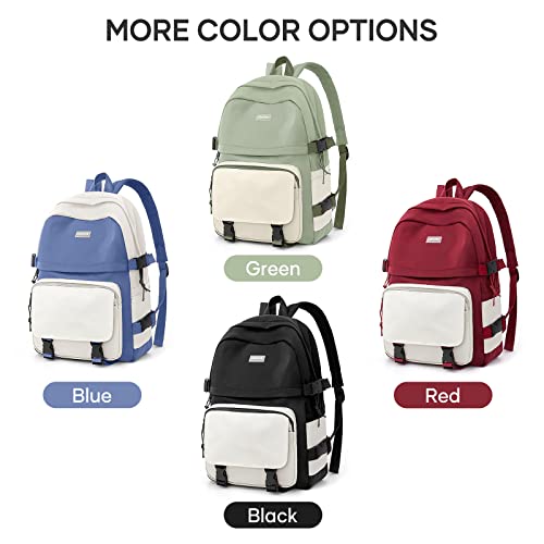 weradar Cute Black Backpack For School Teen Girls,Lightweight Middle School Bookbags,Waterproof Travel Rucksack Casual Daypack,College Backpack For Women