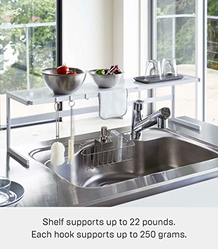 Yamazaki Home Tower Expandable Support Rack - Kitchen Storage Shelf Organizer - Large - Steel