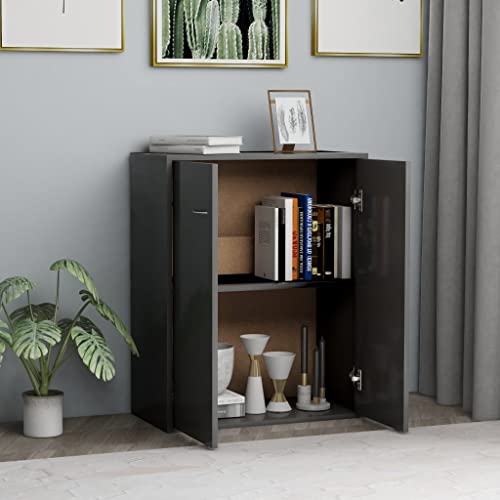 SEASD Sideboards and Buffets Cabinet with Storage Home Decor Gray 23.6"x11.8"x29.5" Chipboard
