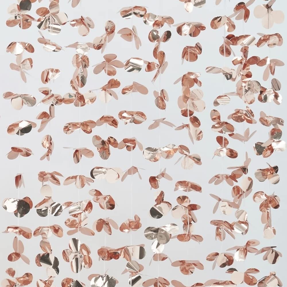 Ginger Ray Rose Gold Petal Flower Photo Booth Curtain 2 Meters Pick & Mix