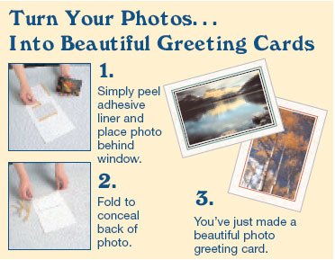 Photographer's Edge, Photo Insert Card, Natural with Happy Birthday, Set of 10 for 4x6 Photos