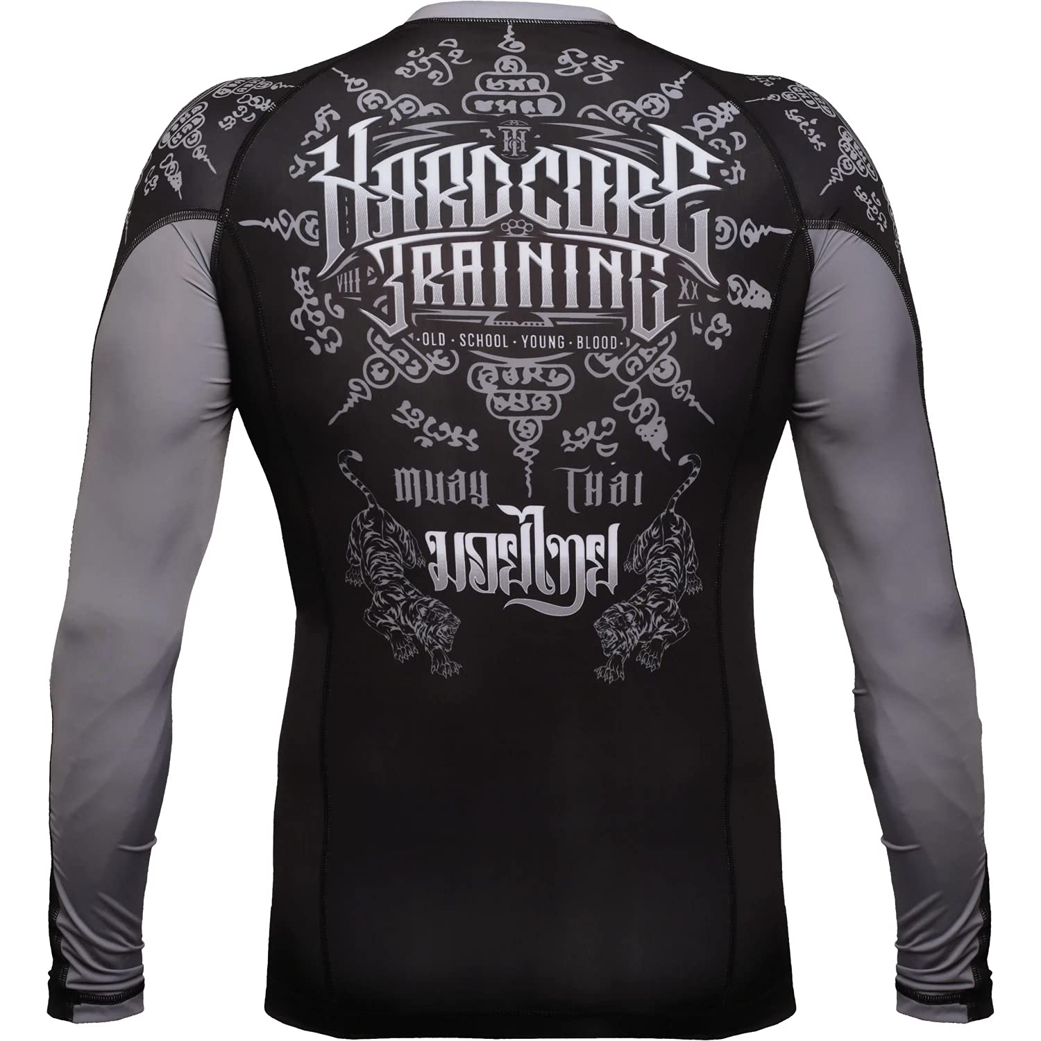 Hardcore Training Hammer Men's Rash Guard Compression Long Sleeve MMA No-Gi Tight BJJ Grappling Base Layer (as1, Alpha, xx_l, Regular, Green)