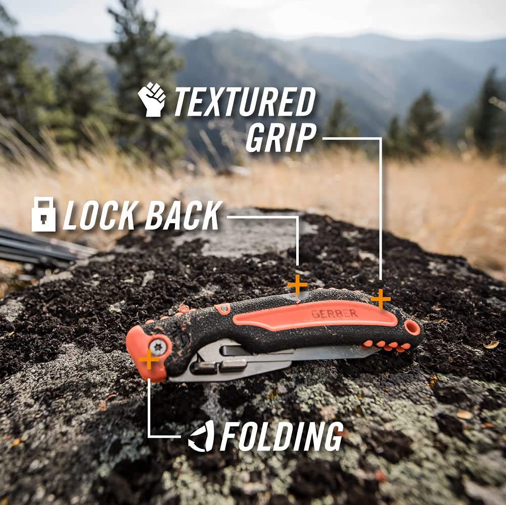 Gerber Gear Vital Pocket Folder with Replacement Blades - 2.8" Exchange-A-Blade - Camping and Survival Knife - Orange