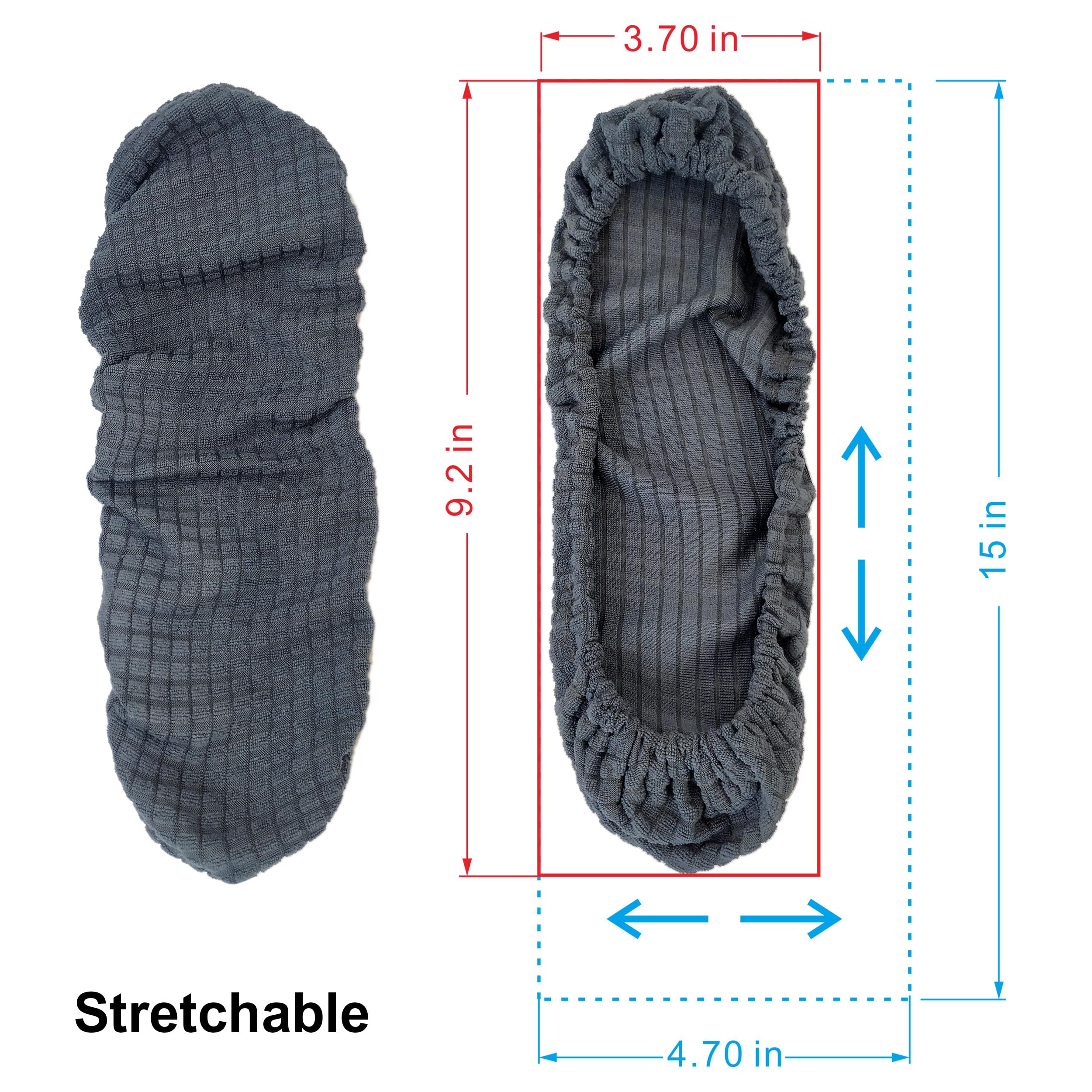 Guwewu Office Chair Arm Covers, 2 Pieces Elastic Armrest Cover, Suitable for Various Sizes of Computer Chair and Armchair (Dark Gray)