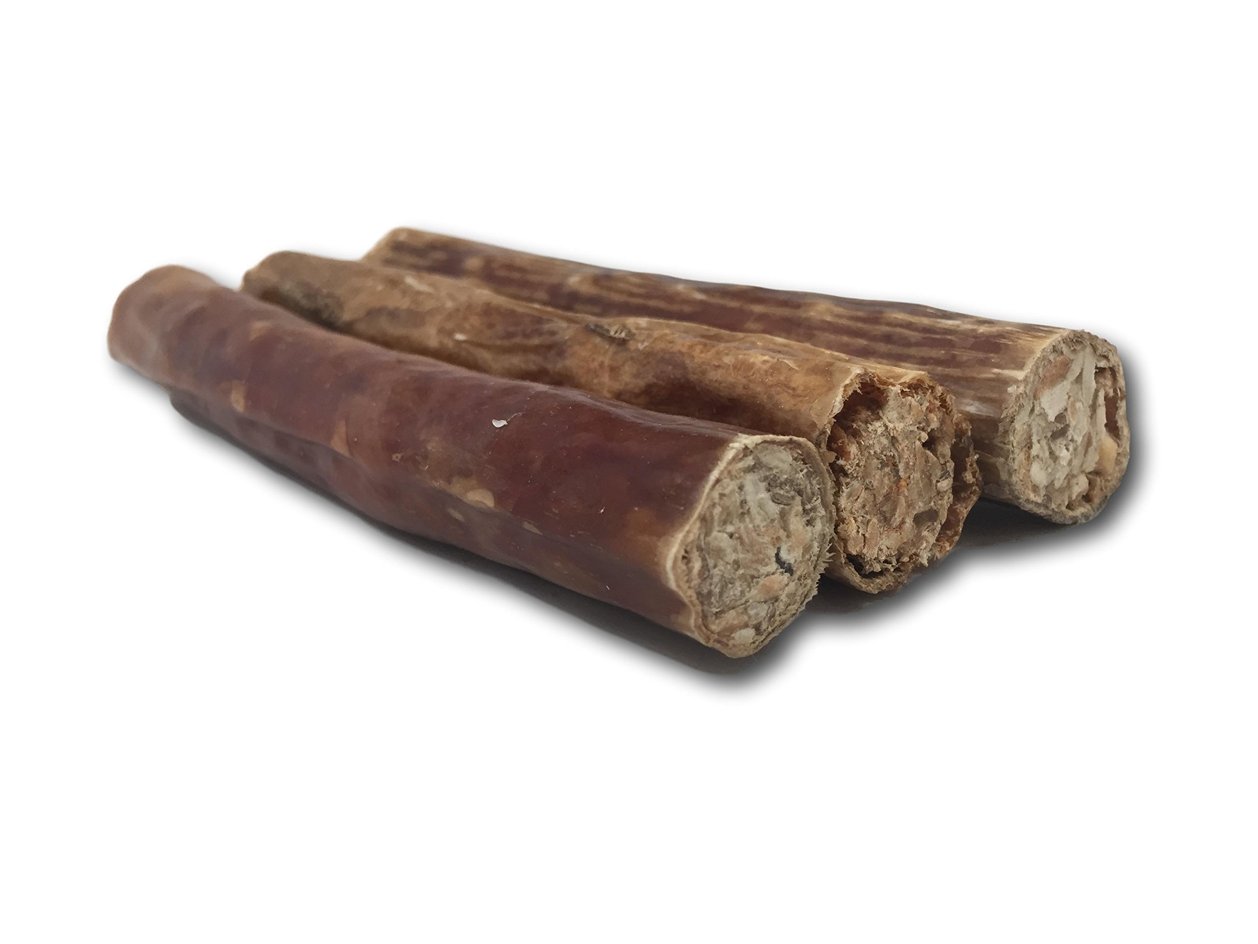 Top Dog Chews - 5"-6" Beef Esophagus Stuffed with Ground Bully Stick- All Natural Dog Treat- 3 Pack