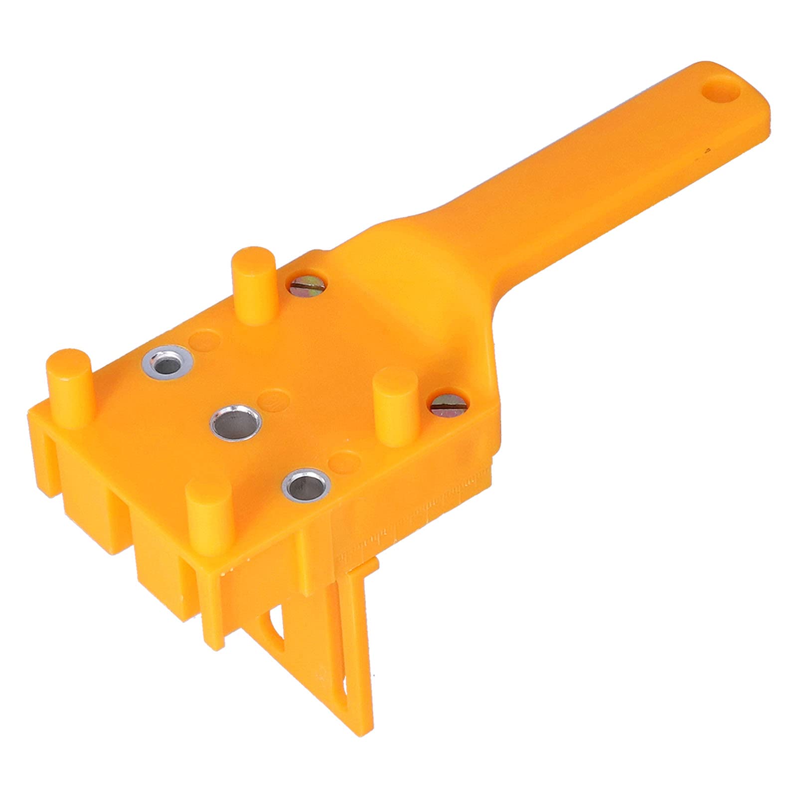 Handheld Dowel Jig Kit, 6 8 10mm Drill Wear Resistant Quick Doweling Jigs Orange ABS for Woodworking