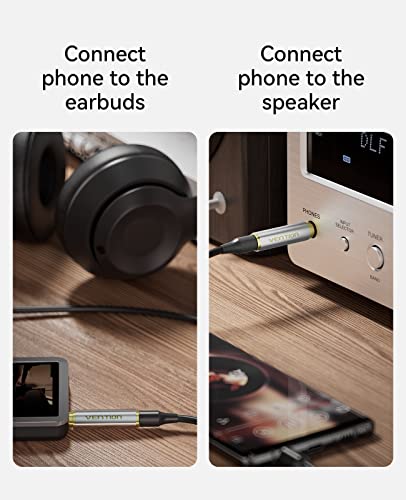 Vention 3.5mm Female to 2.5mm Male Audio Adapter Converter Premium Quality Headphone Earphone Headset 2.5mm to 3.5mm 3 Ring Jack Stereo or Mono 2 Pack