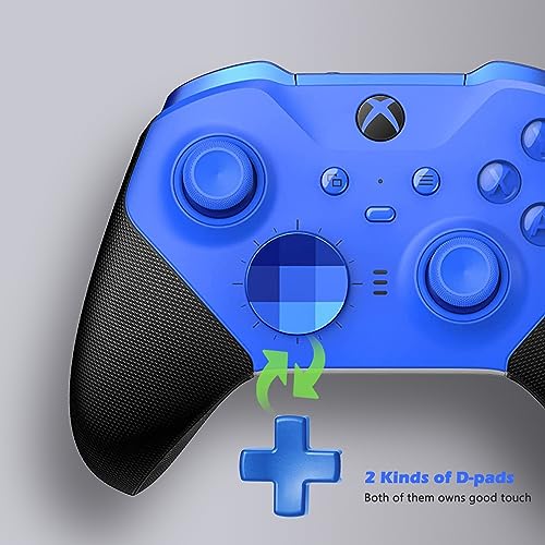 Sedicoca Complete Component Pack for Xbox Elite Wireless Controller Series 2 ,Includes 1 Carrying Case 1 Dock, 4 Paddles, 2 DPads,6 Thumbsticks,1Tool, for Xbox One Elite Series 2 Core Replacement Parts(blue )
