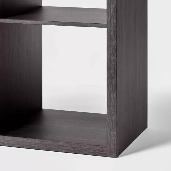 TRoMI 4 Cube Organizer,4 Shelf Bookcase, Cube Storage, Place Baskets, Books, Plants, Decorations, etc. (Black), fk2-091
