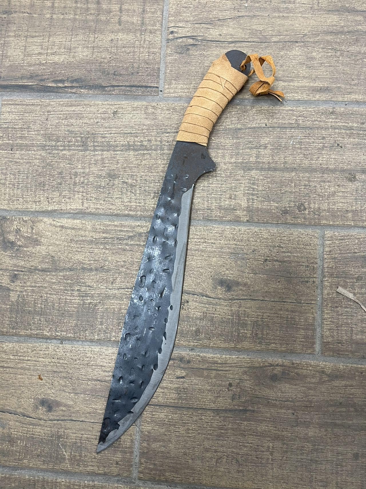Hunting Survival Hand Forged Full Tang Machete Knife 3CR13 Steel Blade Series Camping EDC (A)