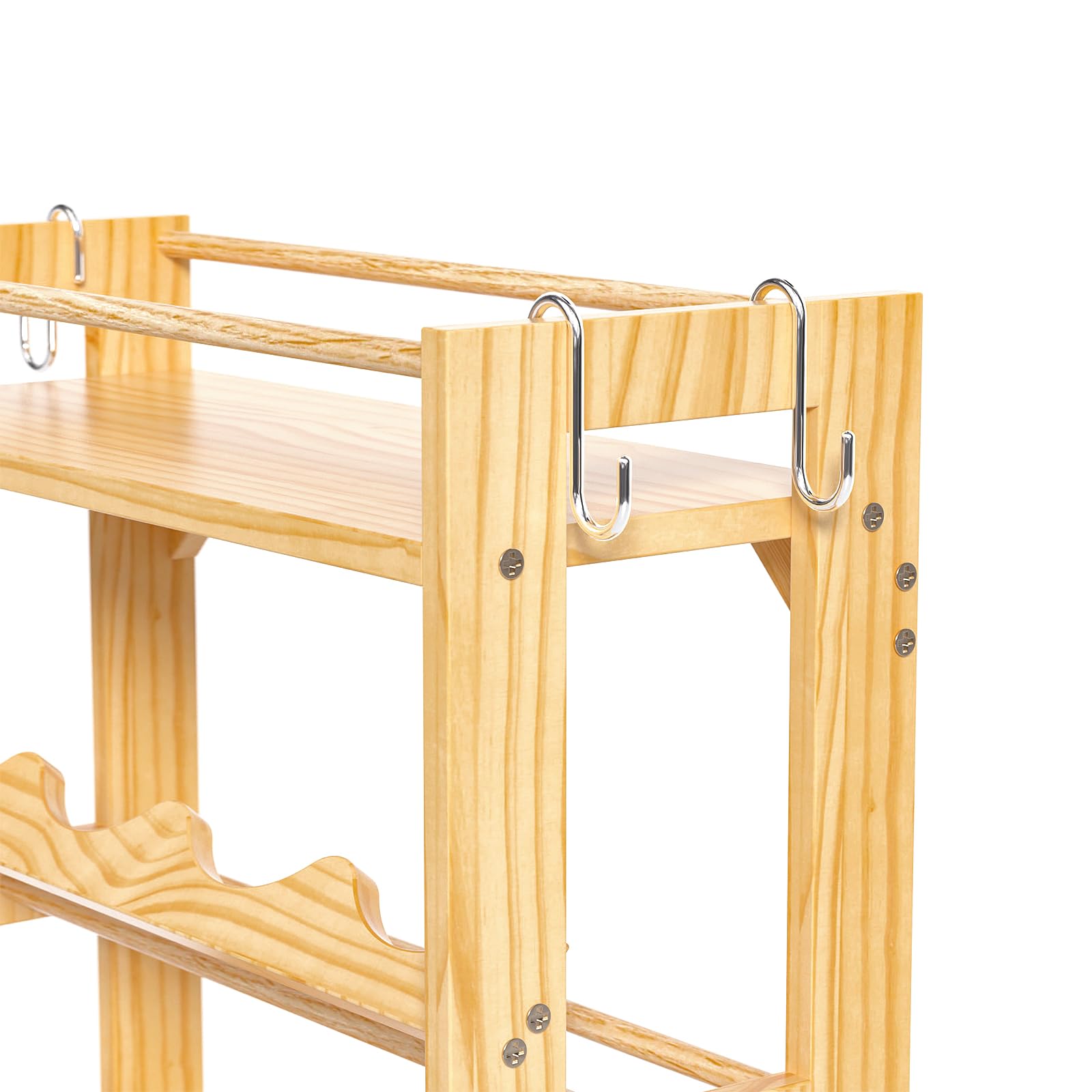 uyoyous Spray Paint or Lube Can Storage Holder Rack 4 Tier 8 Can Wall Mount Spray Can Organizer Wood Shelf Case Organizer for Garage Shop Craft Workroom 15.75In(L) x16.9In(W) x6.7In(H)